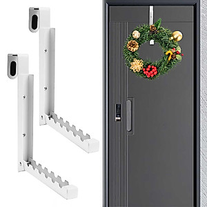 Over The Door Clothes Hanger Drying Rack,2 Pack Laundry Drying Rack Wall Mount,Portable Folding Hanging Coat Hook for Clothes/Towel/Hat for Laundry Room/Bathroom/Bedroom/Washroom/Travelling,White