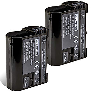 BM Premium 2 Pack of EN-EL15B Batteries for Nikon Z6, Z7, D780, D850, D7500, 1 V1, D500, D600, D610, D750, D800, D800E, D810, D810A, D7000, D7100, D7200 Digital Cameras