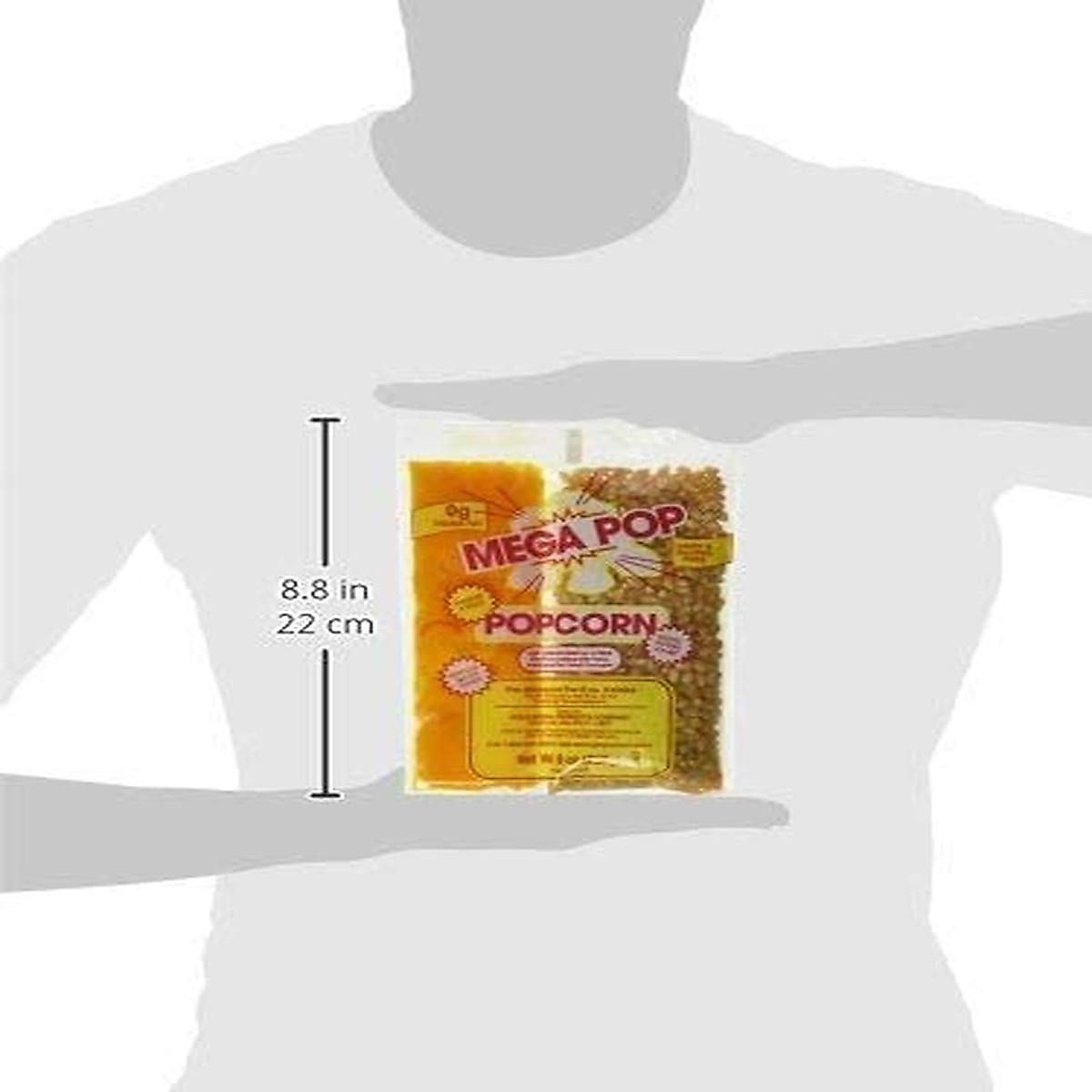 Gold Medal Mega Pop Butter Corn/Oil/Salt Kits 8 oz. Pouch (Pack of 6)