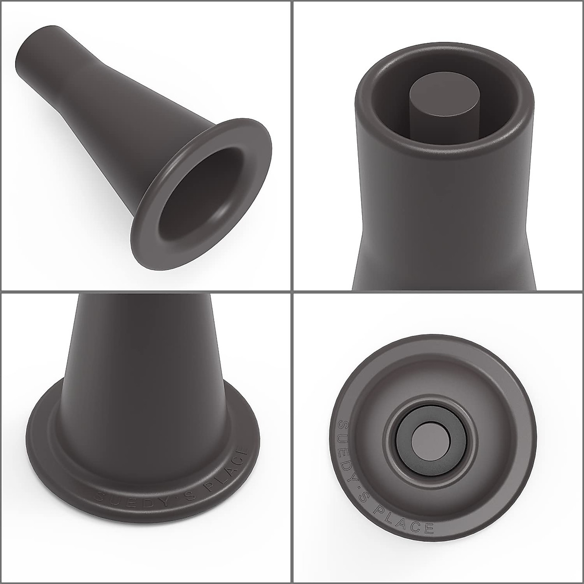 KOHOME 6Pcs Bed Frame Feet, Tall Sturdy Cone Shaped Legs,Prevent Sliding Plastic Bed Risers,Bed Frame Legs for Replace Wheels Casters to Protect Your Floor