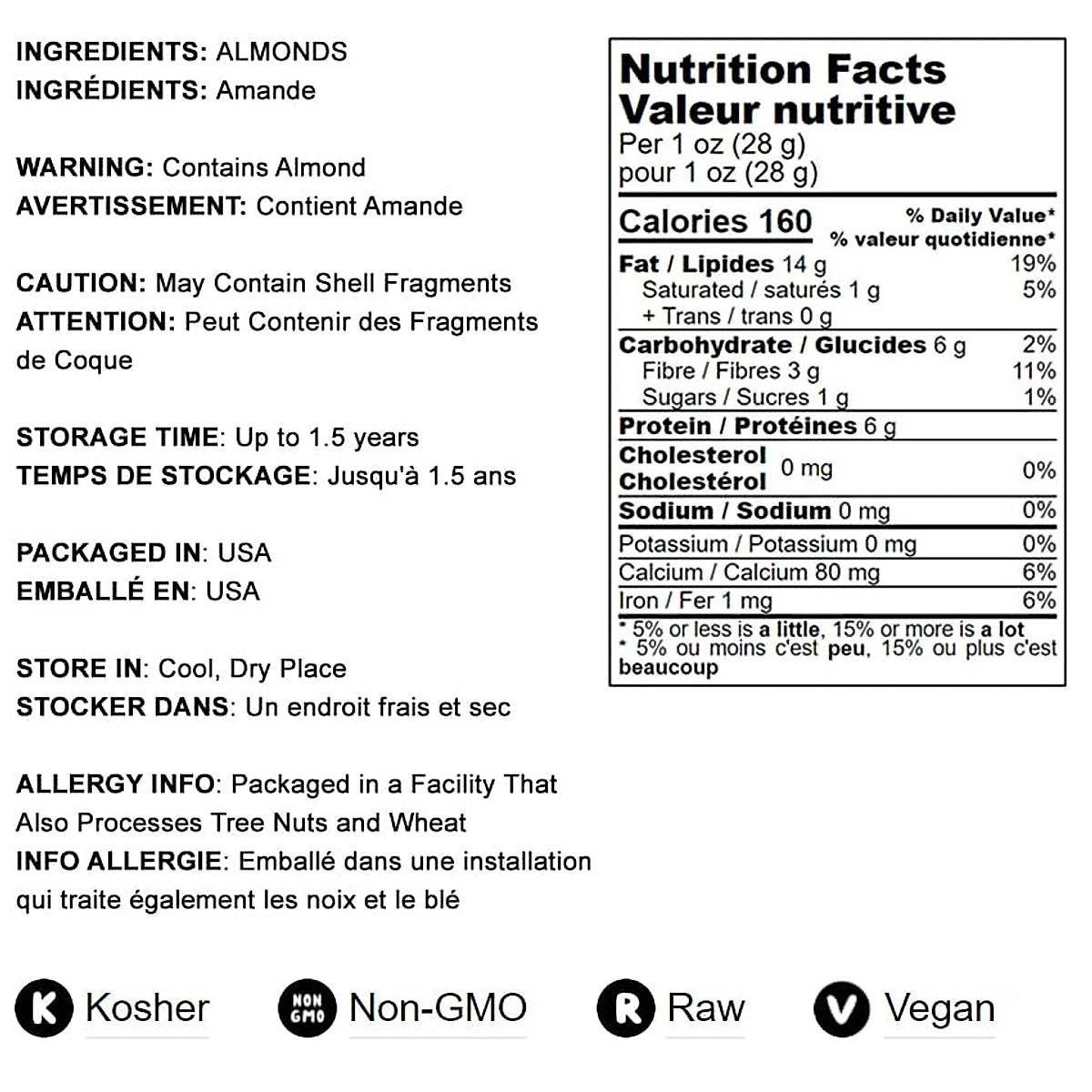 Food to Live California Unblanched Almond Flour, 5 Pounds – Natural Meal, Finely Milled with Skin On, Raw Kosher Vegan Keto Paleo, Low Carb & Sodium, Good Source of Fiber and Protein