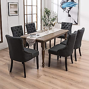 Aaron Living Dining Chairs Dining Room Chairs Kitchen Chairs for Living Room Side Chair for Restaurant Home Kitchen Living Room(Set of 2,Charcoal)