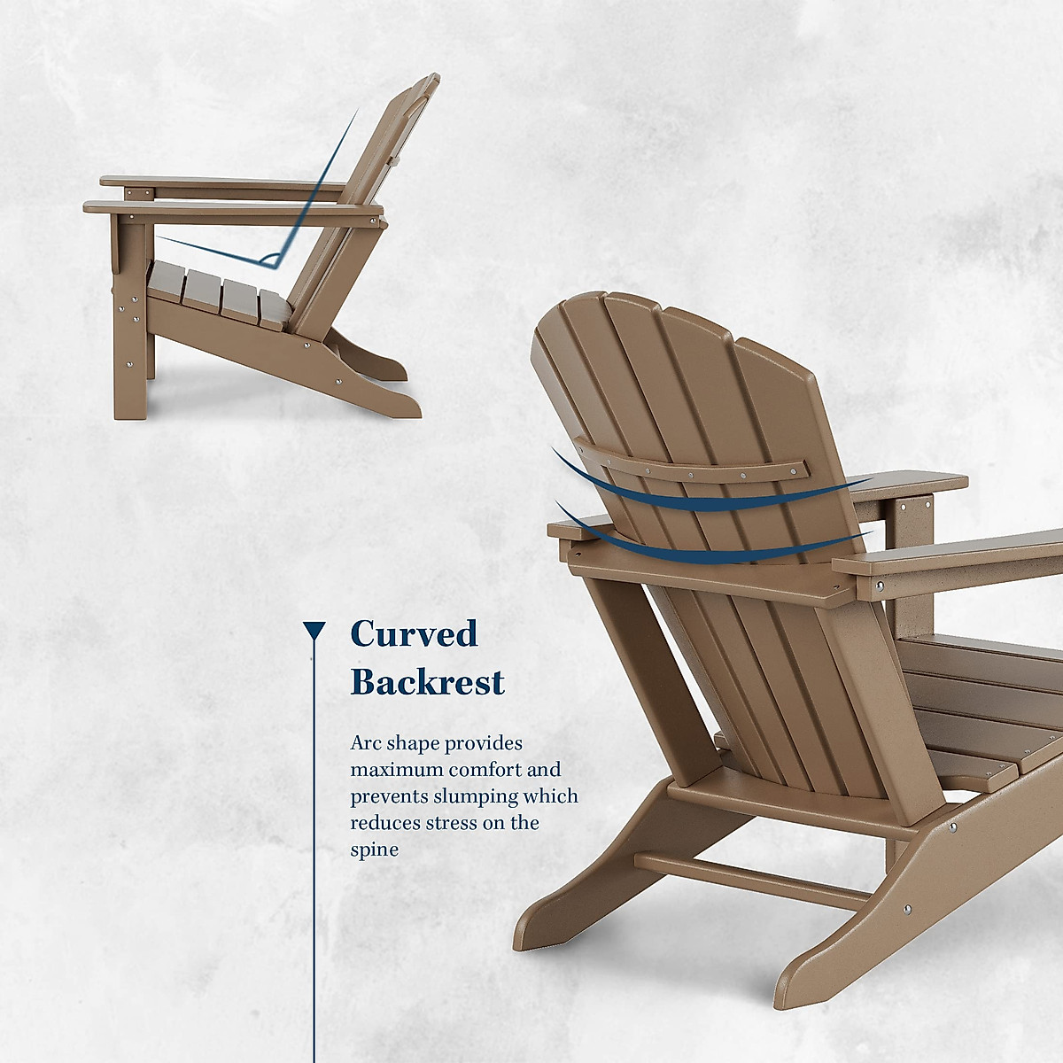 WestinTrends Dylan Outdoor Adirondack Chair with Ottoman and Side Table 5-Piece Set Black