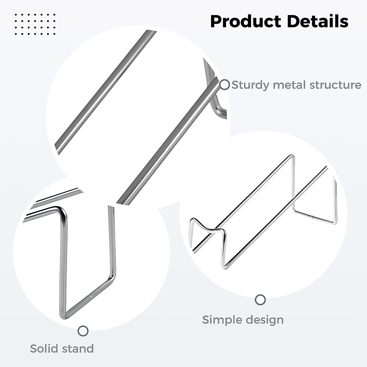 yeesport Single Wine Rack, Set of 6 Wine Bottle Holders, Simple Style Metal Wine Bottle Stand, Modern Single Bottle Champagne Rack, Countertop Liquor Bottle Stand Wine Organizer Rack for Dining Table