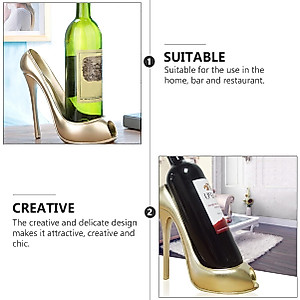 Cabilock 1pc Wine Rack Single Wine Bottle Rack Wine Display Wine Bottle Storage Shelf Decorative Bottle Single Wine Heel Holder Wine Holder Stand High Heels Individual Table Resin