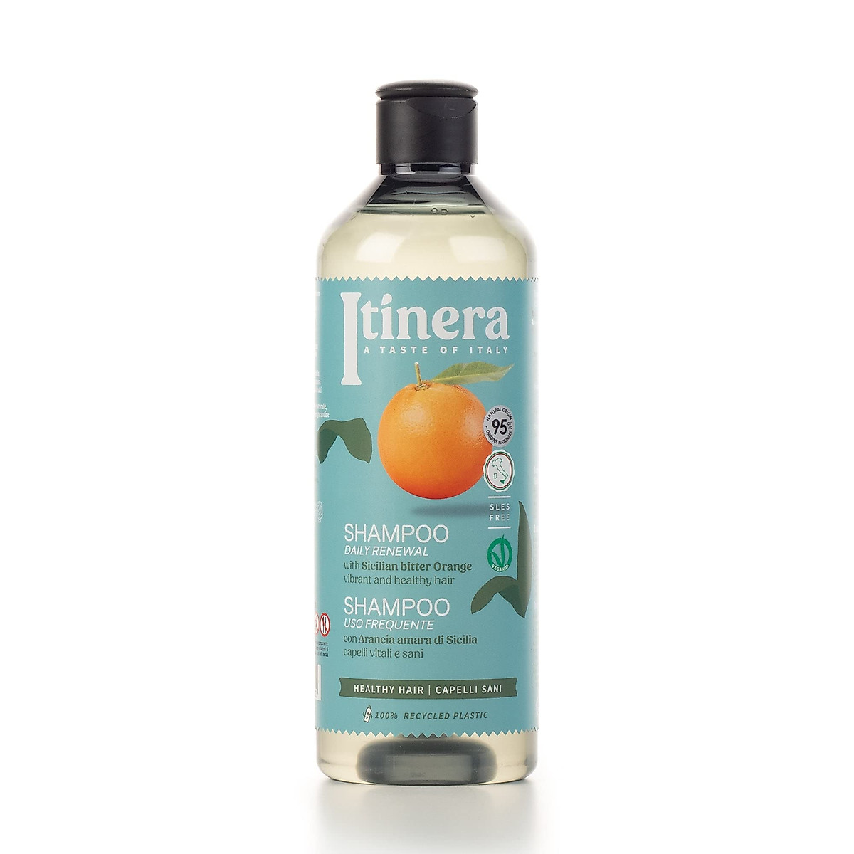ITÍNERA Itinera Daily Renewal Shampoo with Sicilian Bitter Orange (12.51 fl oz) - for Vibrant and Healthy Hair - Vegan Friendly - 95% Natural Origin Ingredients