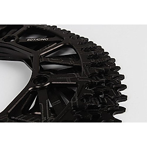 catazer Bike Chain Wheel 50/52/54/56/58T 130 BCD 9 10 11 Speed Hollow CNC Alloy Single Disc Chainwheel for Road Bike MTB Bike (56T)