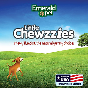 Emerald Pet Little Chewzzies Wheat Free Training Dog Treats — Healthy and Tasty Natural Dog Chews with Real Meat or Peanut Butter — Limited Ingredient Dog Treats Made in The USA — Chicken, 5 oz