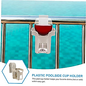 PLAFOPE Accessories Poolside Dink Outdoor Holders Drink Cup Refreshing Mug Ground Holder Hanging Rack for Drinks Beverage Pool Above Storage Garden Supplies Swimming Party