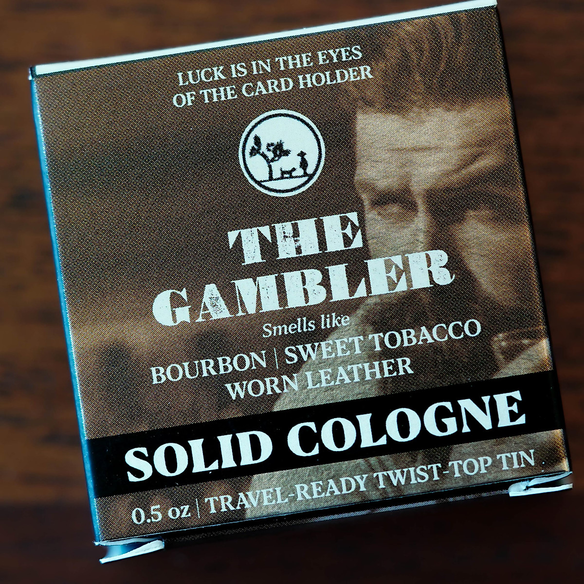 The Gambler Bourbon-Inspired Solid Cologne - Whiskey, Old-fashioned Tobacco, and a Hint of Leather in a Pocket-Sized Tin - Men’s or Women’s Cologne - Outlaw