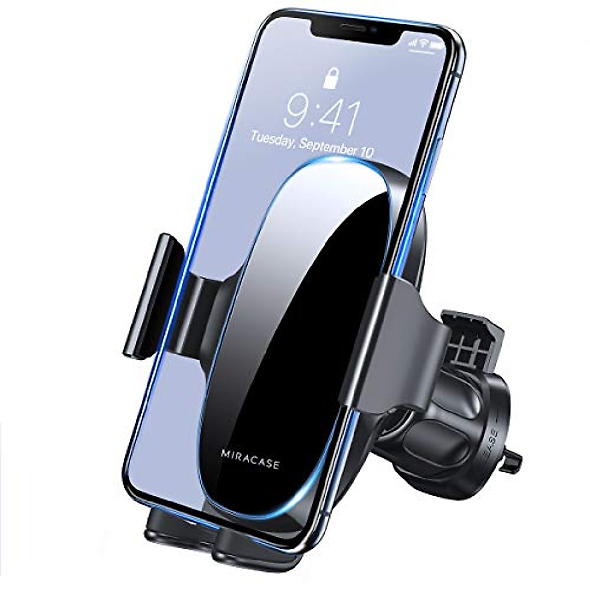 Miracase [Upgraded-2nd Generation Universal Phone Holder for Car, Air Vent Car Phone Holder Mount Compatible with iPhone 14 Series/14 Pro Max/13 Series/12 Series/11 and All Phones, Black