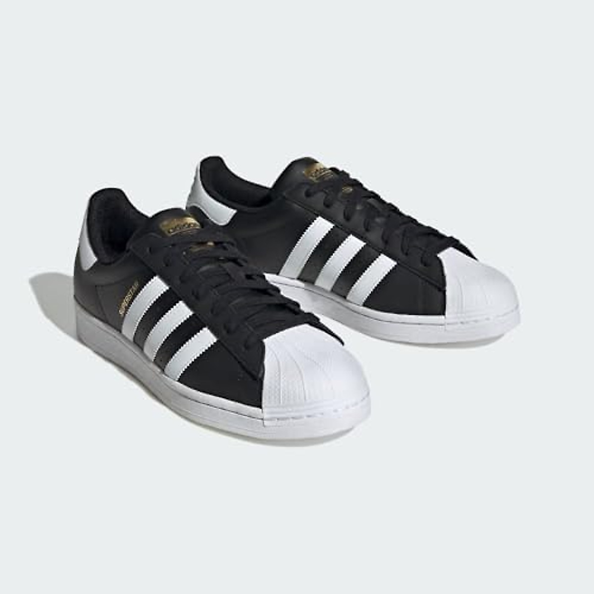 adidas Originals Men's Superstar Sneaker, Black/Core White/Black, 15