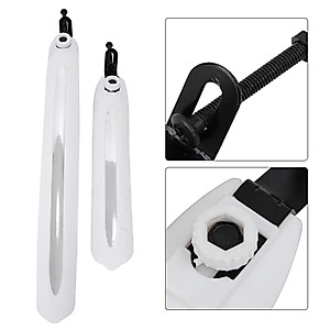 ZPSHYD Front Rear Mud Guards, Universal Adjustable Mountain Road Bike Mudguard Fenders Set 1 Pair Portable Bike Fender Mudflap (白色)