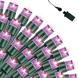 Joiedomi 200 LED Purple Halloween String Lights with 8 Modes 65.2FT Green Wire for Indoor Outdoor Holiday Décor Halloween Event Decoration, Tree, Eaves, Haunted House Theme Party