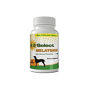 K9 Select Melatonin for Small Dogs, 1mg - 180 Beef Flavored Tablets - Canine Sleep Aid