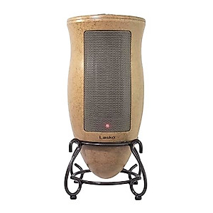 Lasko Oscillating Designer Series Ceramic Space Heater for Home with Adjustable Thermostat, Timer and 2-Speeds, 16 Inches, 1500W, Beige, 6405