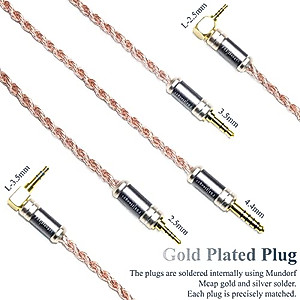 FSIjiangyi N5005 MMCX Cable OFC Copper N5005 Cable Braid Earphone Cable for AKG N30 AKG N40 AKG N5005 Replacement Cable (4.4mm Plug)