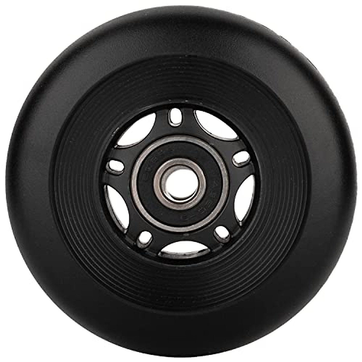 AOWESM Inline Skate Wheels 72mm 76mm 80mm 85a Outdoor Roller Blades Hockey Skates Replacement Wheels w/Bearings ABEC-9 and Floating Spacers (4 Pack) (Black, 72mm)