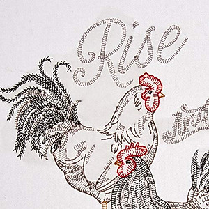 Kay Dee Designs Farmer's Market Rooster Embroidered Flour Sack Kitchen Towel, 17.5" x 28", Various