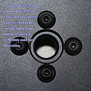 FullerKreg M4-0.7 x 6mm Button Head Socket Cap Screw, ISO 7380 Hex Drive, Class 10.9, Black Oxide Finish, Alloy Steel (Pkg of 100)