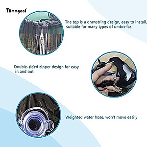 Tiimmgaal Mosquito Netting for Patio Umbrella 14FT Double Sided Patio Umbrella Canopy Netting &10X10 Ft gazebo (Black)(Does Not Contain Gazebo Patio Umbrella) (14FT Black)