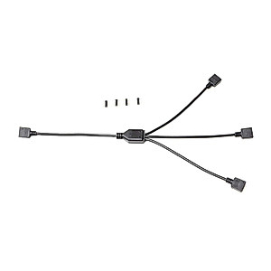Odestar EK Water Blocks Compatible EK-Loop D-RGB Splitterkabel, 3-fach - Schwarz