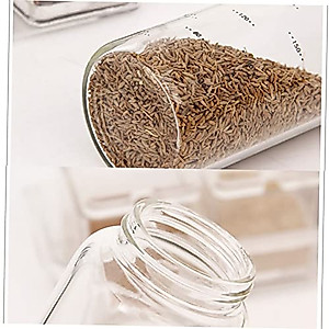 HOMSFOU Plastic Container Kitchen Bottles Pepper Flavour Bottles Sifter Bottle Pepper Container Seasoning Jars Seasoning Box High Borosilicate Shaker Condiment Jar Flasks White To Rotate