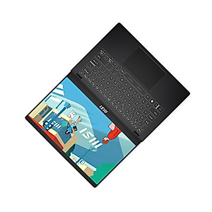 MSI Modern 14 Laptop: Intel Core i3-1215U, UHD Graphics, 14" FHD, 8GB DDR4, 512GB NVMe SSD, 180-Degree Lay-Flat, Type C, Win 11 Home: Classic Black C12M-495US