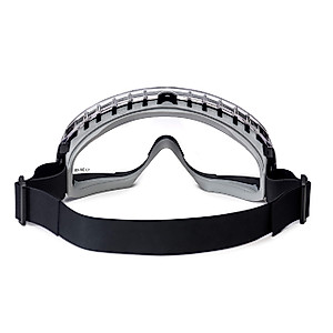 Bollé Safety Pilot 2 Safety Goggles Neo. Strap/Foam/Clear Pc ASAF- Platinum, one size (PSGPIL2-L16)