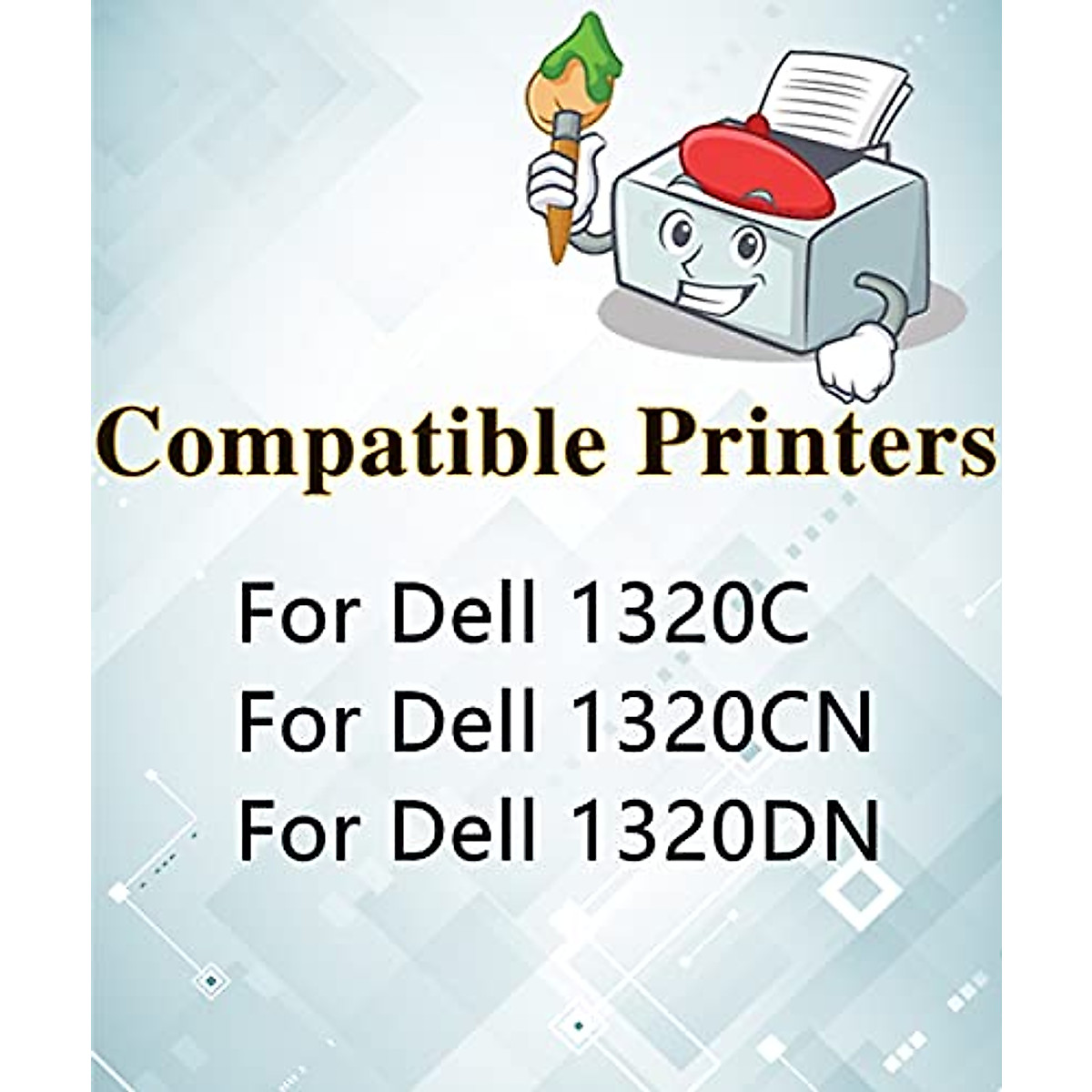 MM MUCH & MORE Compatible Toner Cartridge Replacement for Dell 1320c 310-9058 310-9060 310-9062 310-9064 to use for Color Laser 1320c Printer High Yield (4-Pack, Black, Cyan, Magenta, Yellow)