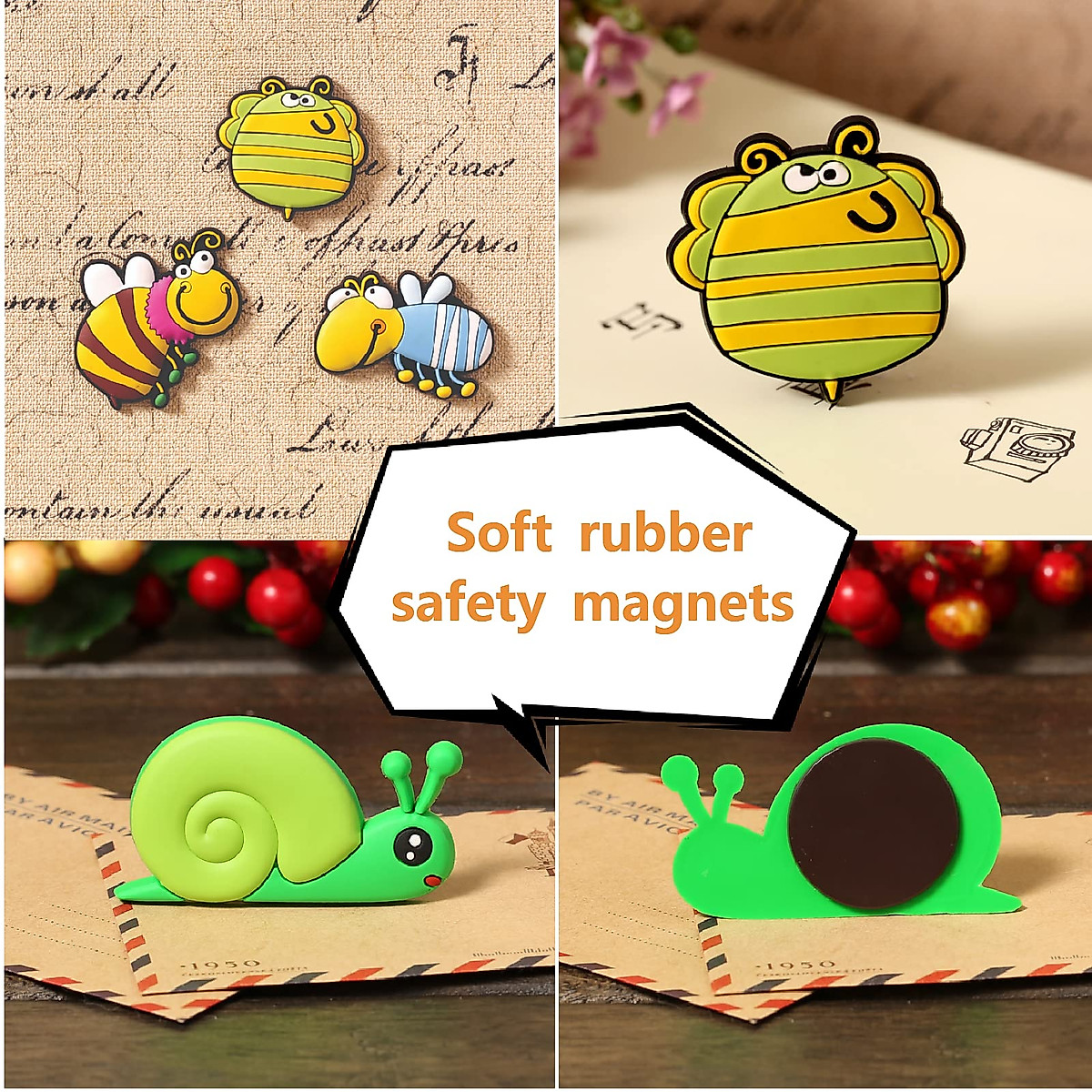 KOPADA Magnets for Kids,Insect Refrigerator Magnets for Toddlers 3+, Cute Fridge Magnets for Babies Gift