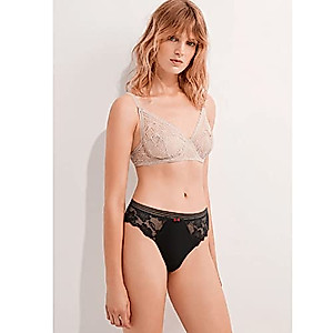 LEVAO Cotton Thongs Underwear for Women Breathable Thongs t Back Women No Show Thongs Panties Pack Medium