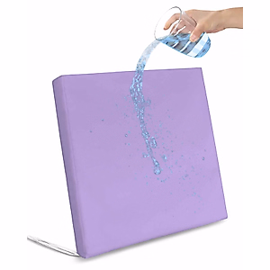 Hokiten Purple Outdoor Cushion Chair Cover Set of 2 - Waterproof Couch Seat Covers, Modern Pure Lavender Purple Patio Furniture Protector Cushions Slipcovers for Sofa/Garden/RV, 20"x18"x4"