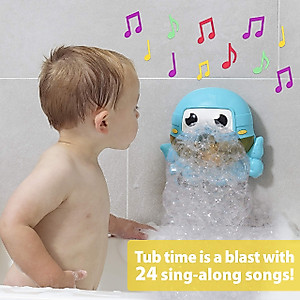 Chuchik Octopus Bath Toy. Bubble Bath Maker for The Bathtub. Blows Bubbles and Plays 24 Children’s Songs – Kids,Toddler Baby Bath Toys Makes Great Gifts for Toddlers – Sing-Along Bath Bubble Machine