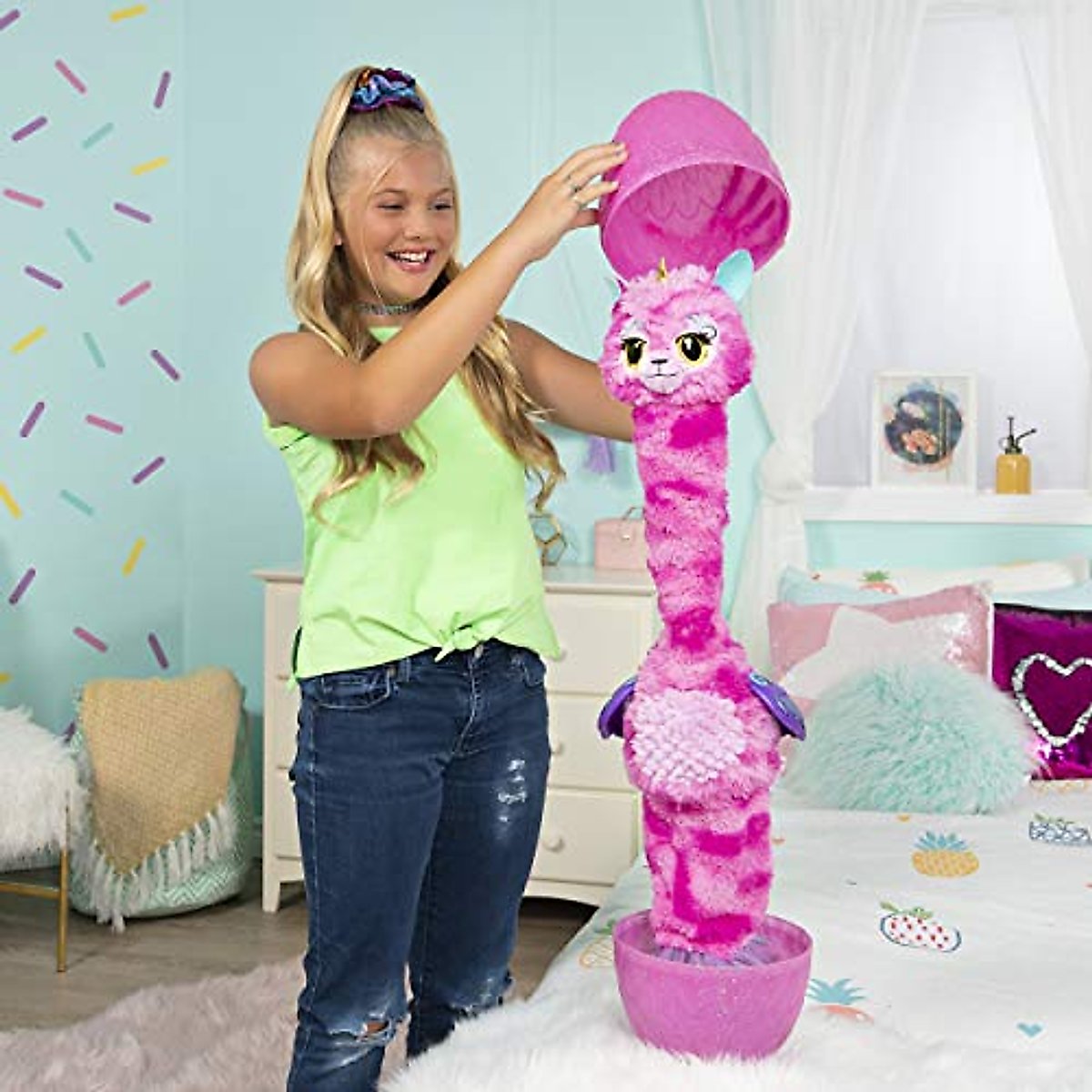 Hatchimals 6046989 - Wow, Llalacorn 32-inch (81.3 centimetres) Tall Interactive Hatchimal with Re-Hatchable Egg (Styles May Vary)