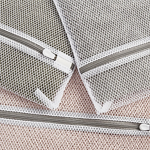 DZSEE Mesh Laundry Bags for Delicates – Durable Honeycomb Mesh Wash Bag for Delicates, Socks, Lingerie, and Household Items, with Zipper Closure