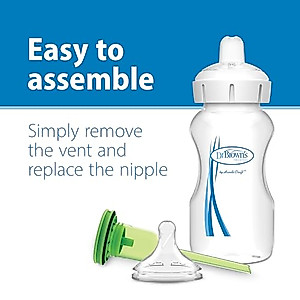 Dr. Brown's Options+ Wide-Neck Baby Bottle Sippy Spout, 2Count