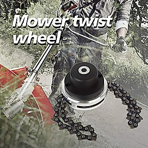 Lawn Mower Chain Grass Trimmer Head Chain Brushcutter for Garden Trimmer Grass Cutter Spare Parts Tools (Black)