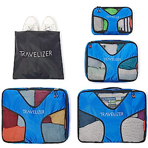 Travelizer - Travel Packing Cubes 5 pcs Luggage Organizer Set for Bag & Suitcase