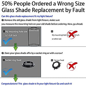 GoldSwift 3 Pack Amber Hammered Glass Lamp Shade Replacement, 6" Tall, Water Ripple Cylinder Glass Lighting Fixture Lampshade Globe Cover for Chandelier Pendant Light Wall Sconce, 1-5/8 Inch Fitter