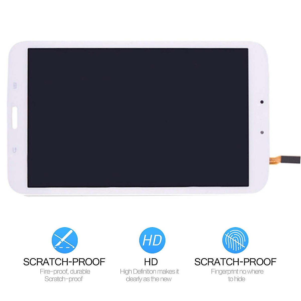 Screen Replacement for Samsung Galaxy Tab 3 SM-T310 LCD Display Touch Screen Digitizer Assembly (White)