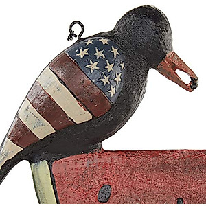K&K Interiors 13625A Black Americana Crow on Watermelon Arrow Replacement, 7H, Red