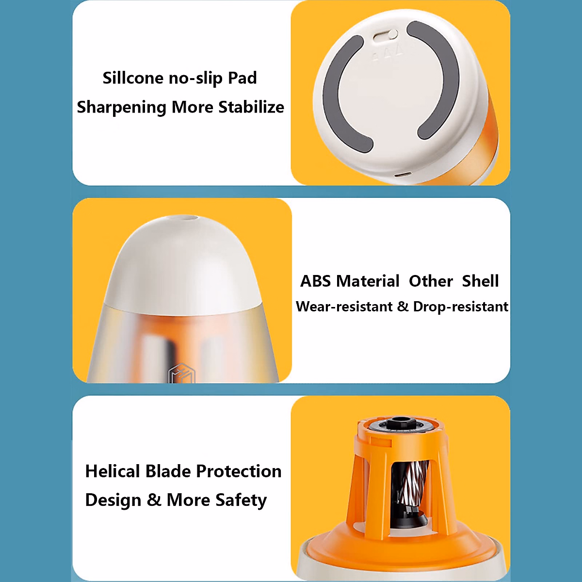 Skynow Rechargeable Pencil Sharpener,Fully Automatic Electric Sharpener for Kids,Teachers,Students,Engineers;Fast Sharpening Dont Need Holding Pencils,Ideal for Short Pencil Save Pencils.