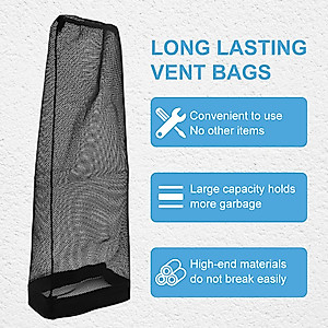 LOQJSS 2 Pack Dryer Vent Lint Bags Lint Traps Lint Dust Bag,Dryer Vent Lint Trap Bags with Adhesive Hook Strips,Exterior Dryer Vent Cover,for Outdoor Dryer Vents Capturing Lint and Dust