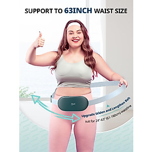 Slimpal Heating Pad for Period Cramps&Back Pain, Plus-Sized Electric Heating Pad, Menstrual Period Cramps Heat Belt Pain Relief, 3 Timer Auto Off Setting, Dark Green