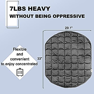 STARLENGET Weighted Blanket for Adult Travel Size, 7lbs Weighted Body Blanket, Crystal Velvet Weighted Lap Blanket Throw for Sleeping, Calming & Relaxing, Machine Washable (Black)