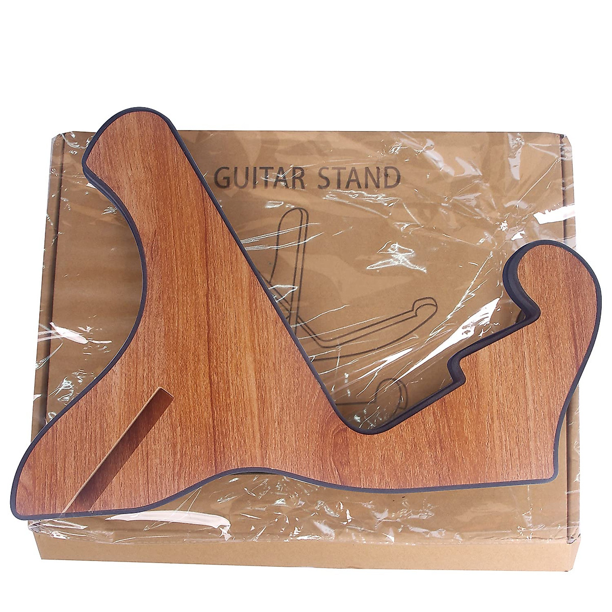 GLEAM Guitar Stand - Universal Wooden for Acoustic Electric Guitar and Bass X-Frame Style Portable String Instrument Holder with Soft Foam Covering