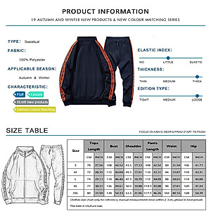 DUOFIER Men Running Jogging Track Suit Jacket and Pants Warm up Pants Gym Training Wear, Blue-XL