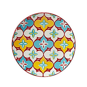 Certified International Damask Floral 6" Canape/Luncheon Plates, Set of 6 Assorted Designs, MULTI COLOR