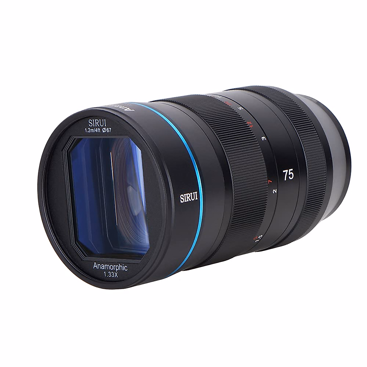 SIRUI 75mm F1.8 1.33X APS-C Anamorphic Lens for E Mount, Blue Flare